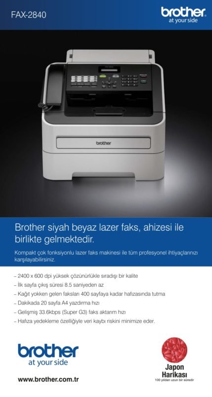 BROTHER FAX-2840 Ahizeli Laser A4 Faks Makinesi - haveForce